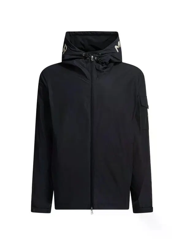 Moncler Sassiere Logo-embellished Hooded Coat - Blue