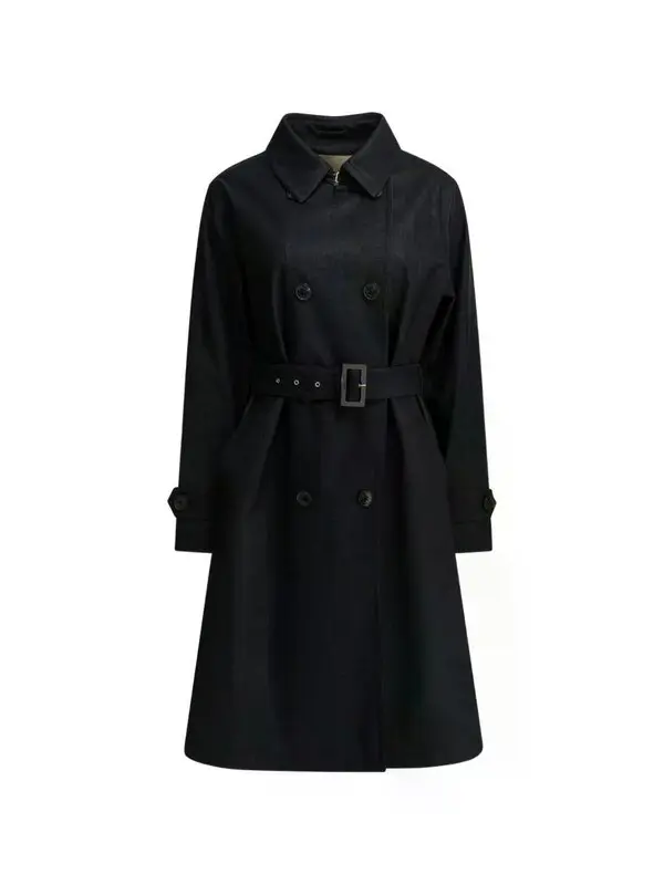 Herno Double-breasted Belted Coat - Blue