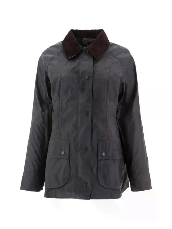 Barbour Bedale Jacket With Corduroy Collar - Green