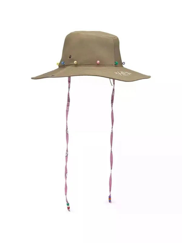THE HAT GANG Bead-embellished Fedora - Neutrals