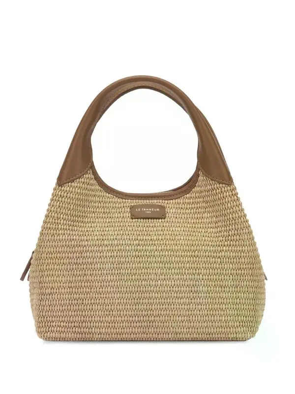 LE TANNEUR Leather-trim Tote Bag - Neutrals