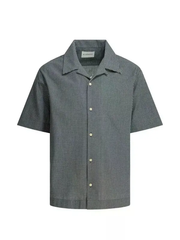 Givenchy Logo-appliqué Gingham Shirt - Blue