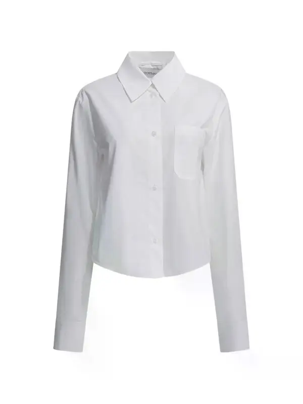 Max Mara Pleated-back Chest-pocket Shirt - White