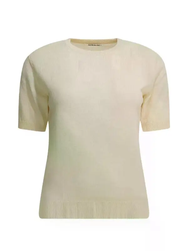 Auralee Short-sleeve Sweater - Neutrals