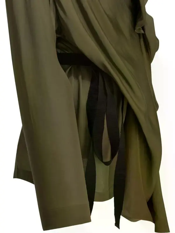 SA SU PHI Draped Belted Wrap Jacket - Green