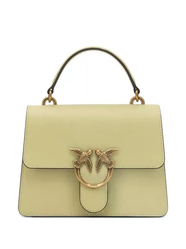 Pinko Mini Love Leather Satchel - Green
