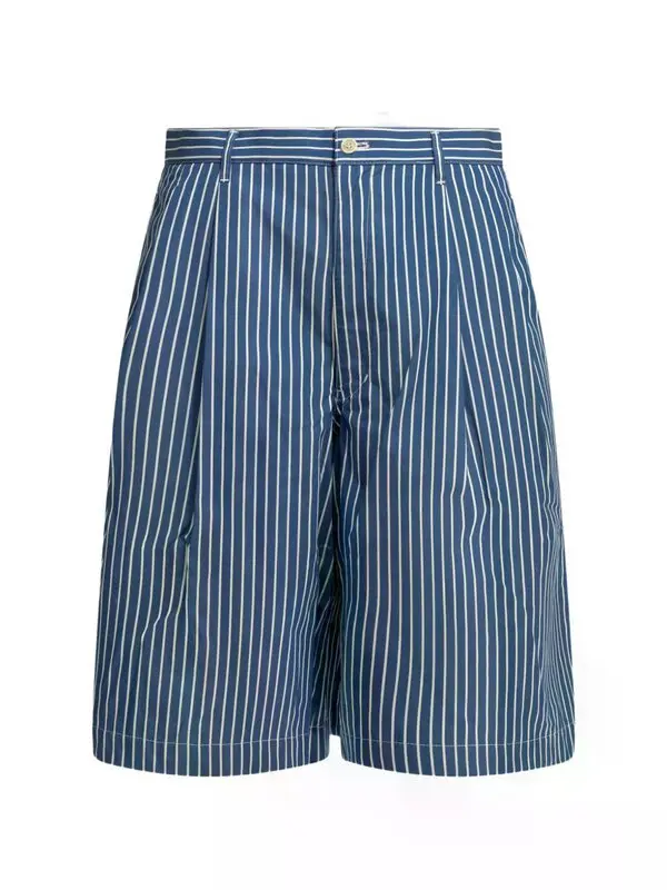 Comme Des Garçons Striped Shorts - Blue
