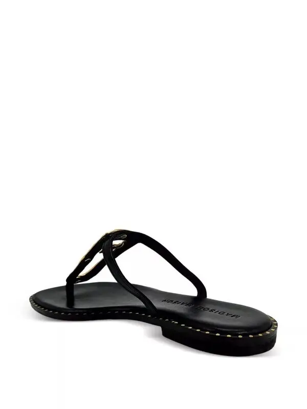 MADISON MAISON Hammered Link Sandals - Black