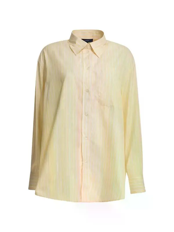 Soeur Striped Cotton Shirt - Yellow