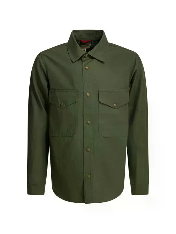 CECCARELLI Country Ripstop-texture Flap-pocket Shirt - Green