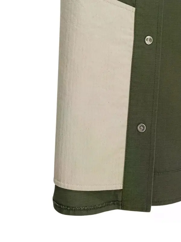 CECCARELLI Country Ripstop-texture Flap-pocket Shirt - Green