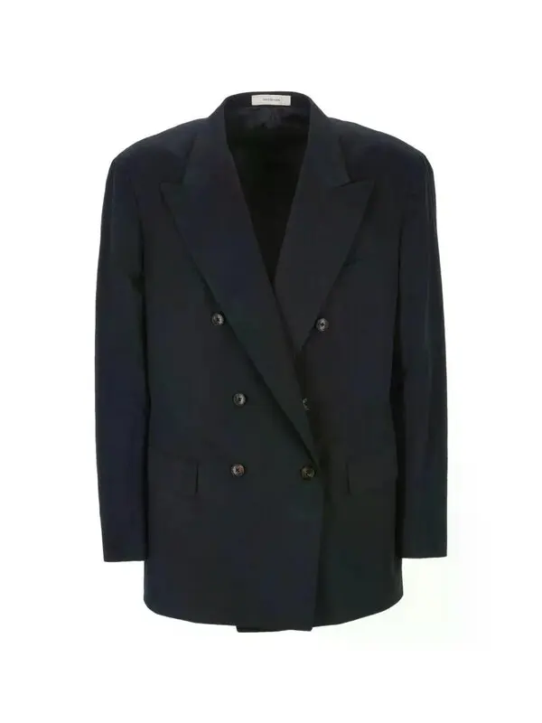 UMIT BENAN Double-breasted Jacket With Peak Lapels - Blue