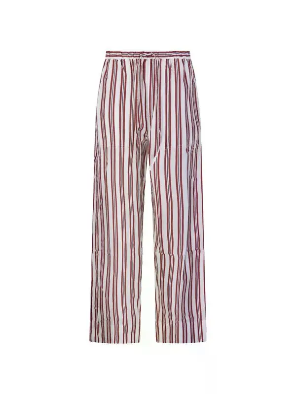 Antik Batik Striped Straight-leg Trousers - White