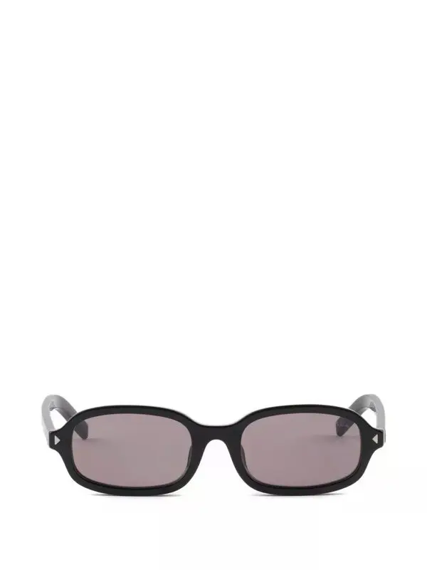 Prada Sunglasses With Metal Plaque - Black