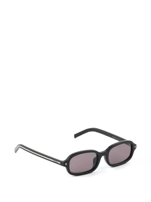 Prada Sunglasses With Metal Plaque - Black