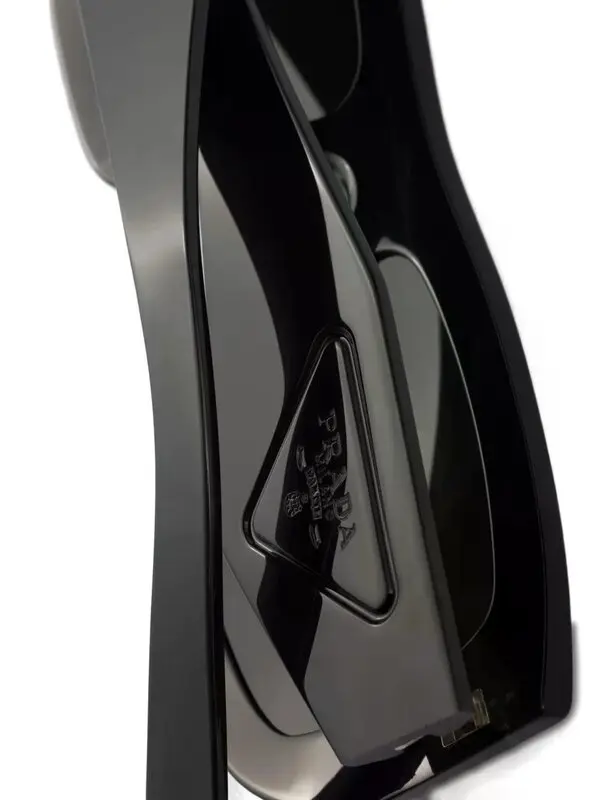Prada Sunglasses With Triangle Logo - Black