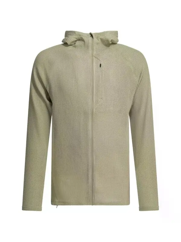 HOUDINI SPORTSWEAR Waffle-knit Zip-up Hoodie - Neutrals