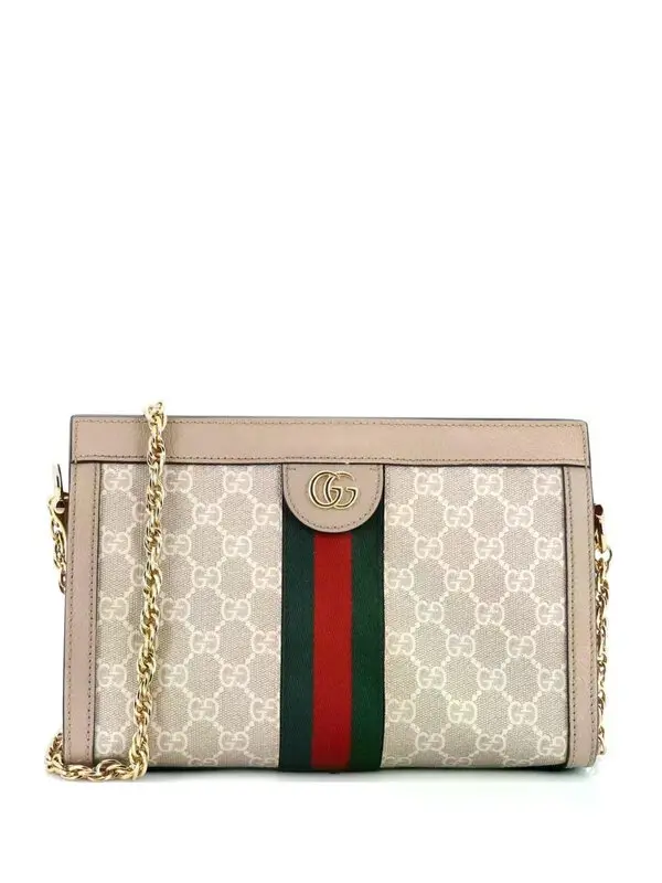 Gucci Ophidia Gg Coated Canvas Small Chain Shoulder Bag - Neutrals