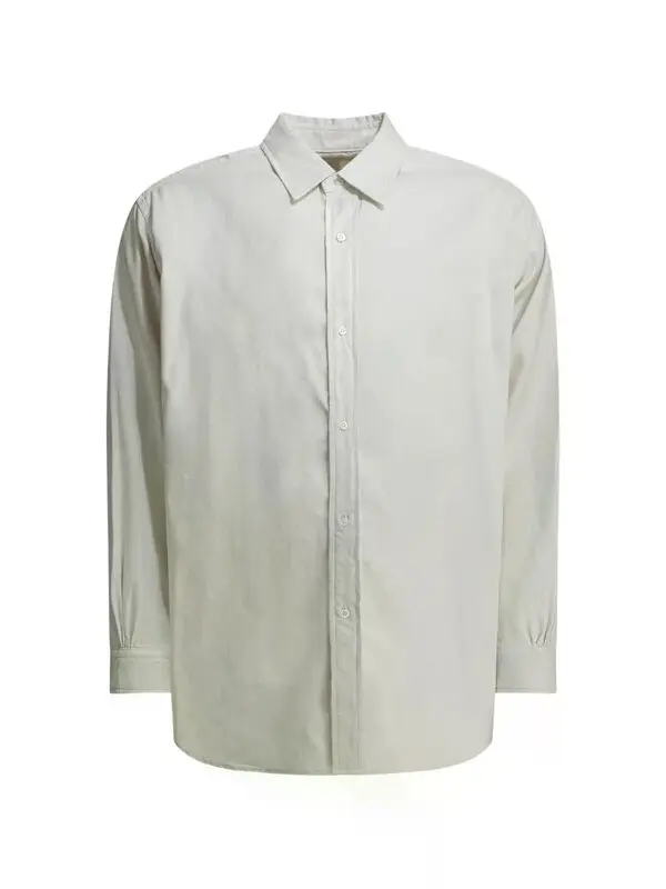 A.PRESSE Button-down Long-sleeve Shirt - Neutrals