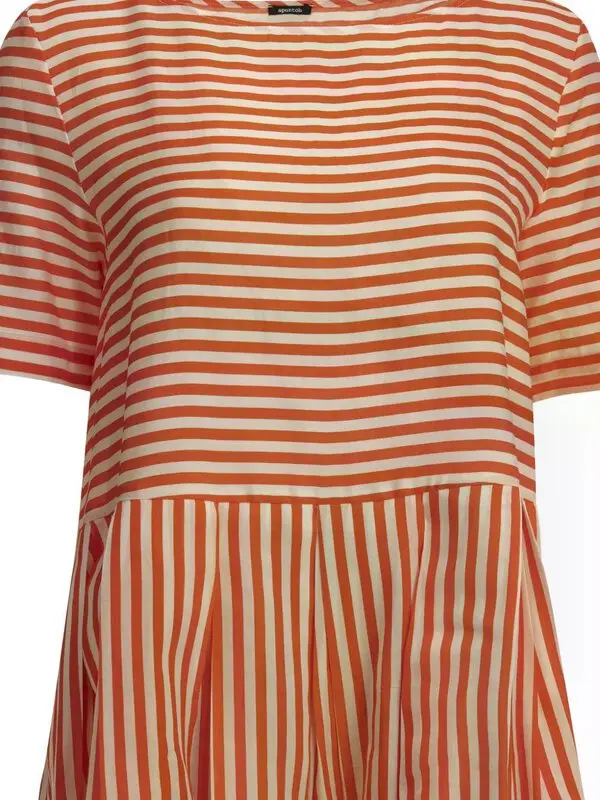 Apuntob Striped Cotton Midi Dress