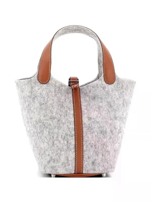 Hermès Picotin Lock Pm Bucket Bag Felt With Leather - Brown