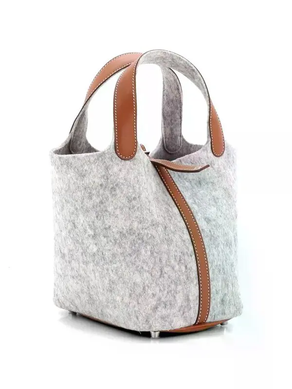 Hermès Picotin Lock Pm Bucket Bag Felt With Leather - Brown