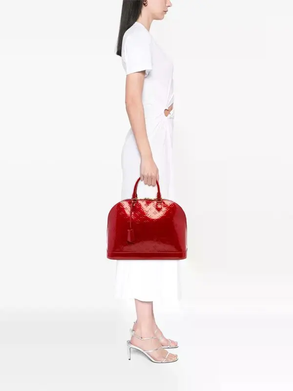 LOUIS VUITTON 2008 Monogram Vernis Alma Gm Handbag - Red