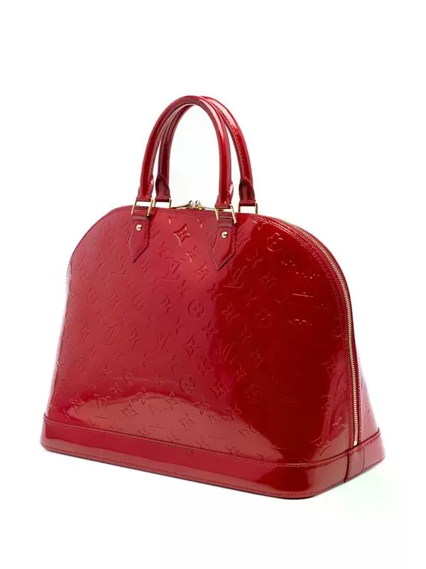 LOUIS VUITTON 2008 Monogram Vernis Alma Gm Handbag - Red