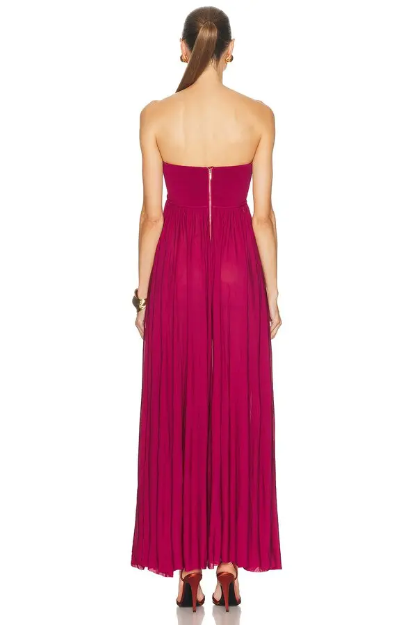 Zimmermann Luna Jersey Bandeau Gown - Fuschia