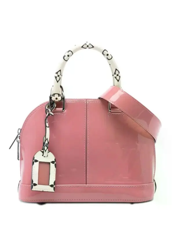 LOUIS VUITTON 2017 Vernis Miroir Alma Bb Satchel - Pink