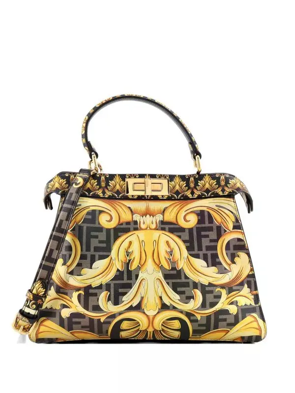 Fendi X Versace Fendace Iseeu Peekaboo Satchel - Brown