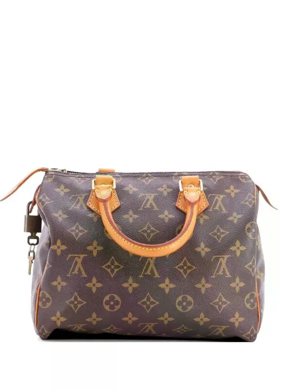 LOUIS VUITTON Speedy Handbag Monogram Canvas 25 Satchel - Brown