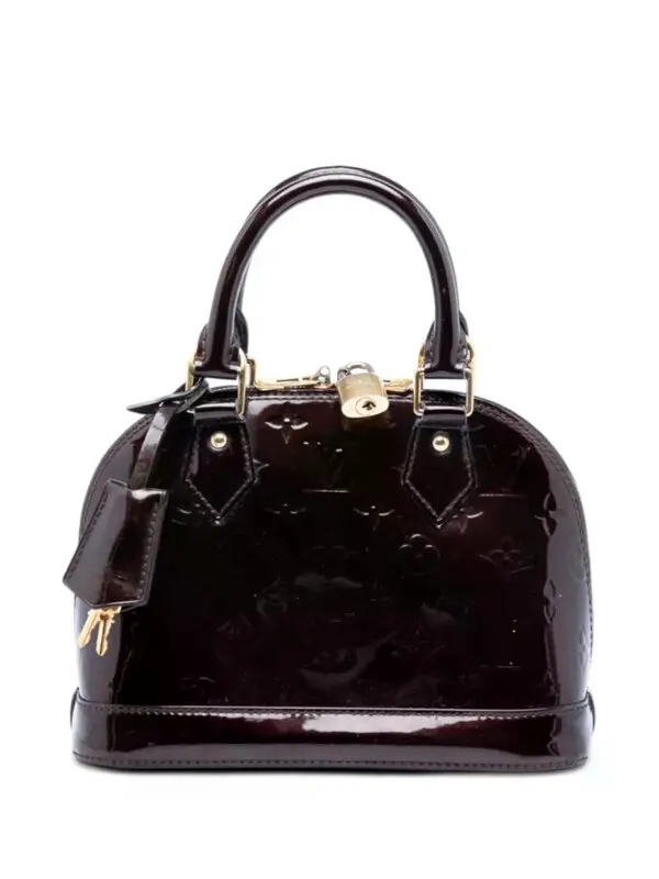 LOUIS VUITTON 2013 Monogram Vernis Alma Bb Satchel - Purple