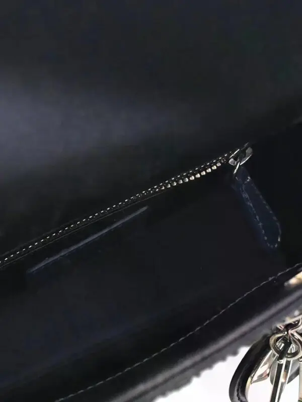 Dior 2017 Mini Lady Satchel Strass Crystal Embellished Satin Cannage