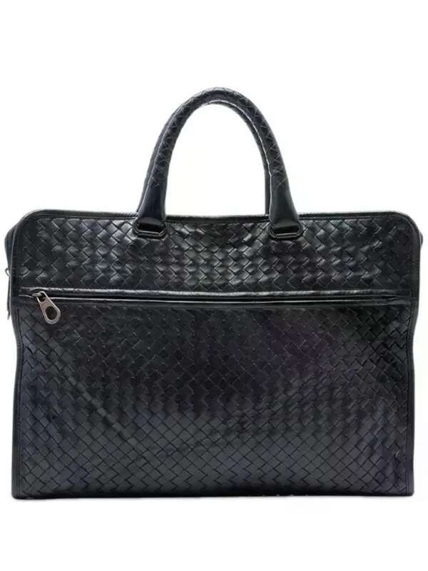 Bottega Veneta Nappa Intrecciato Business Bag - Black