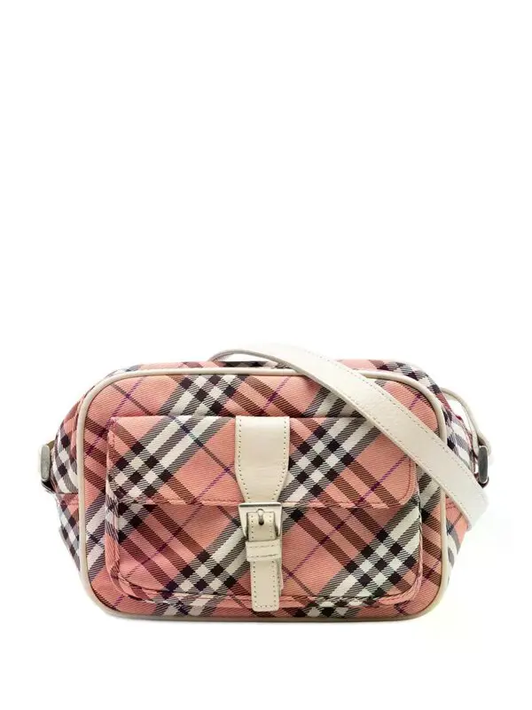 Burberry 2000-2017 Nova Check Crossbody Bag - Red