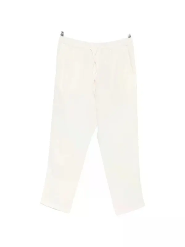 120% Lino Drawstring-waistband Trousers - Neutrals