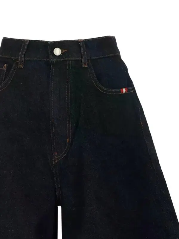 AMISH SUPPLIES Wide-leg Denim Shorts - Blue