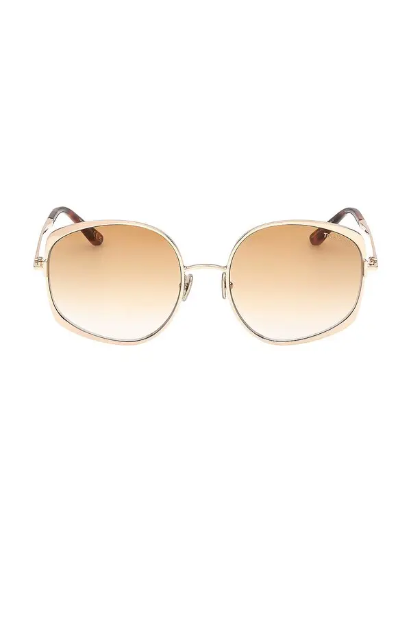 TOM FORD Abbey Sunglasses - Yellow & Brown