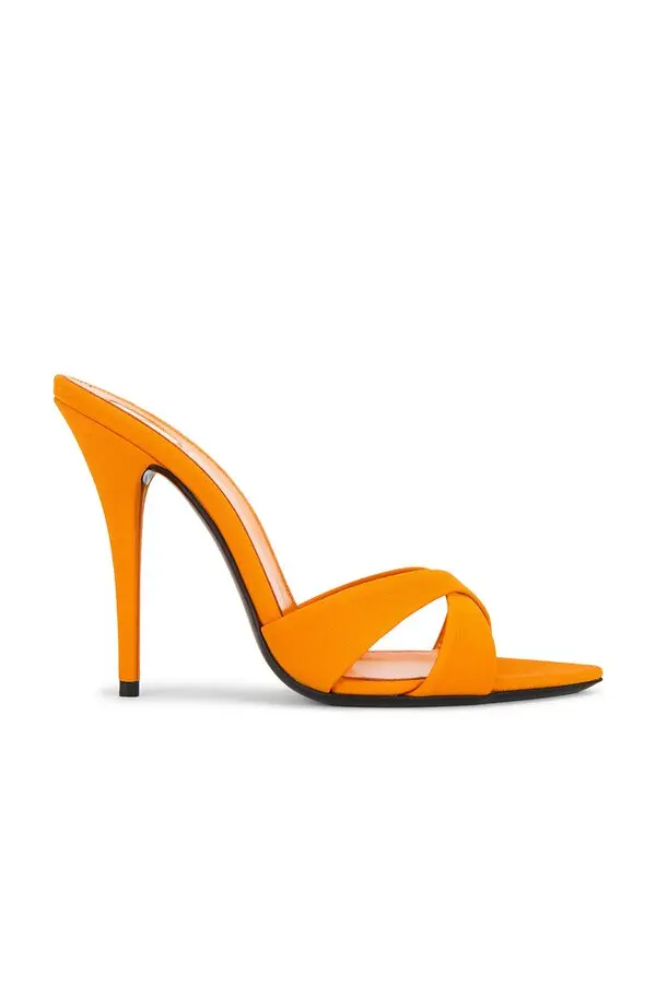 Saint Laurent Kirat Mule Sandal - Cadice Orange