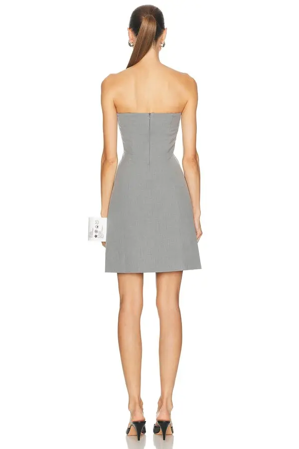 Sandy Liang Nano Strapless Dress - Grey
