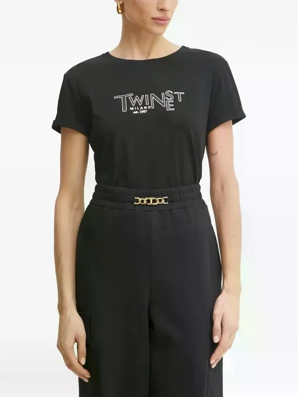 TWINSET Logo-print T-shirt - Black