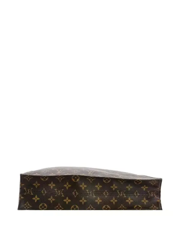 LOUIS VUITTON Sac Plat Monogram Canvas Tote Bag - Brown