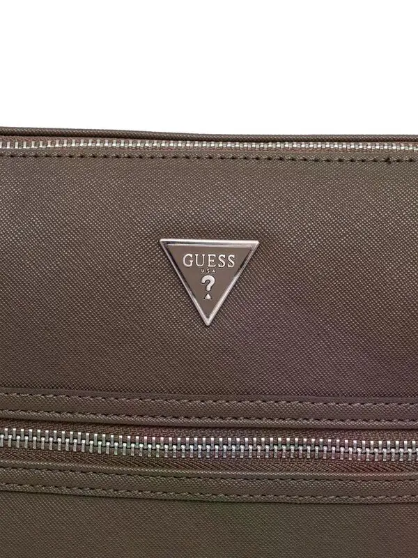 Guess Logo-plaque Zip Messenger Bag