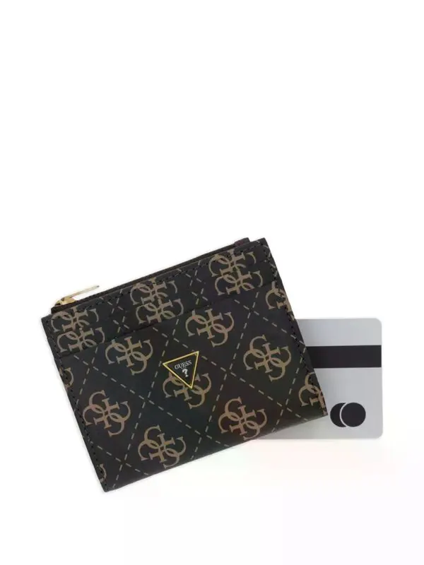 Guess Milano Logo-pattern Card Holder - Brown