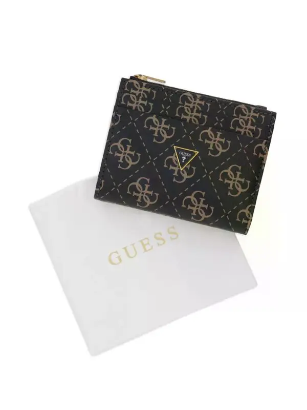 Guess Milano Logo-pattern Card Holder - Brown