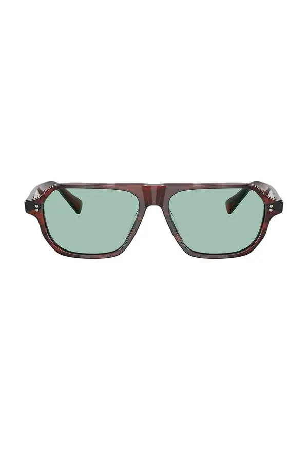 Oliver Spencer Remment Irregular Sunglasses - Blue & Brown