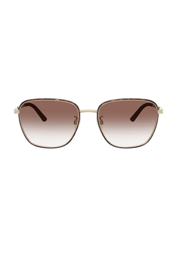 Oliver Spencer R-18 Pillow Sunglasses - Brown & Gold