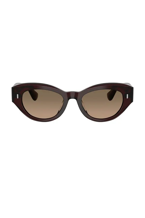 Oliver Spencer Lerrue Oval Sunglasses - Black