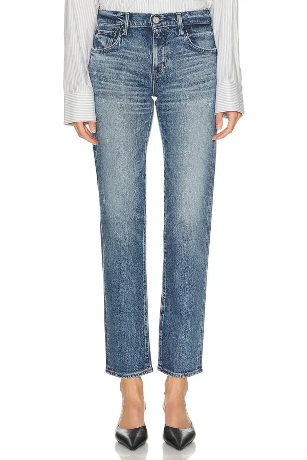 Moussy Vintage Mallard Slim Straight Jeans - Blue